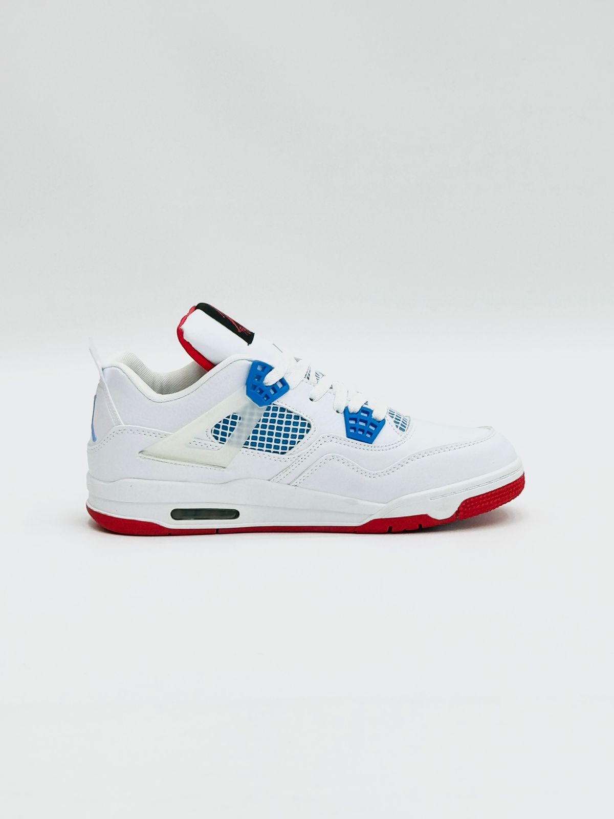 AR JDN 4 - Retro - White with Blue Red | Sneakfitters